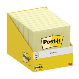 Post-it Bloc-note adhésif z-notes, 76 x 76 mm, jaune canari x10