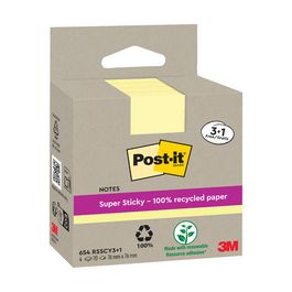 Post-it Bloc-note super sticky Recycling notes, jaune